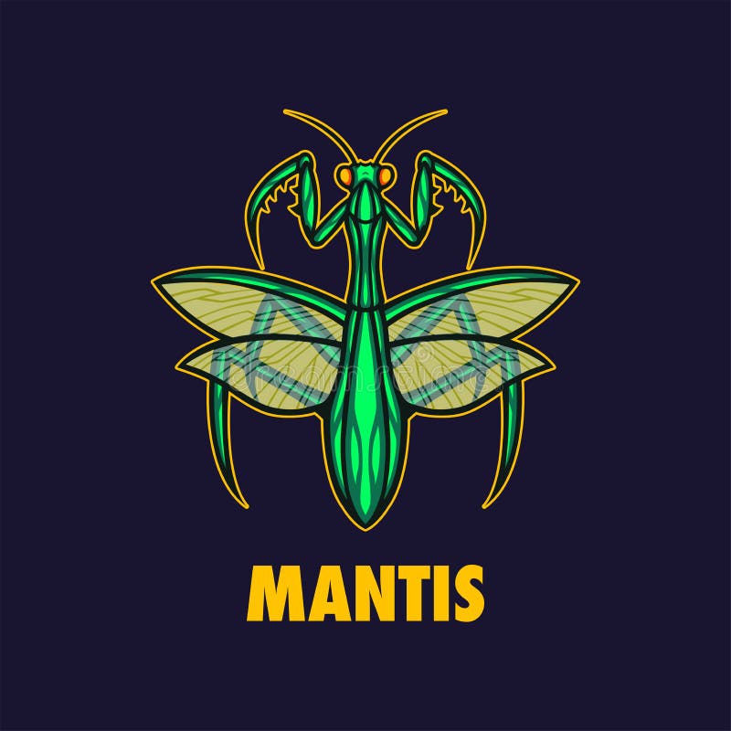 Mantis Mascot Logo stock illustration. Illustration of concept - 247266871