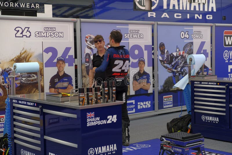 Mantova Italy 11 09 2021 : MxGp Motocross Paddock Box Yamaha Editorial ... Mantova Italy 11 09 2021 : MxGp Motocross Paddock Box Yamaha Editorial ...