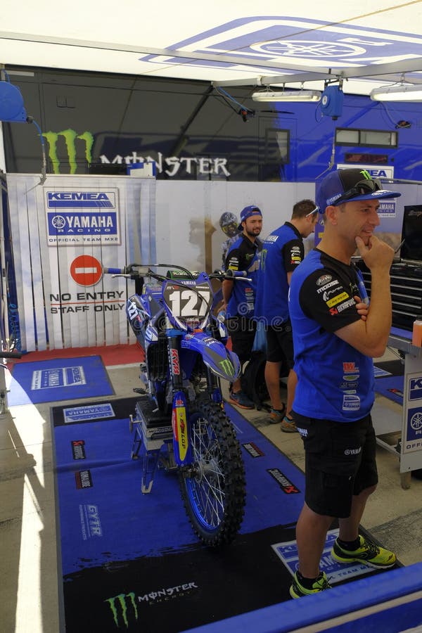 Mantova Italy 11 09 2021 : MxGp Motocross Paddock Box Yamaha Editorial ... Mantova Italy 11 09 2021 : MxGp Motocross Paddock Box Yamaha Editorial ...