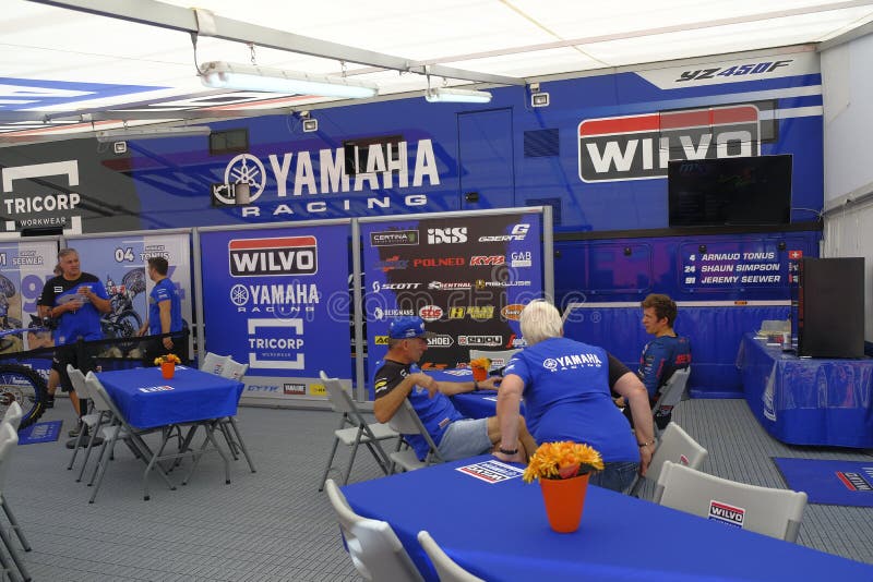 Mantova Italy 11 09 2021 : MxGp Motocross Paddock Box Yamaha Editorial ... Mantova Italy 11 09 2021 : MxGp Motocross Paddock Box Yamaha Editorial ...