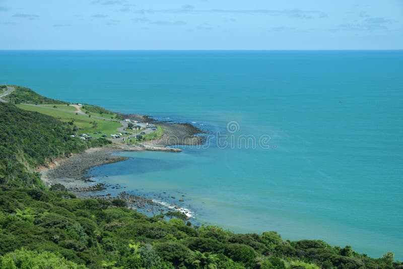 Manu bay of Raglan stock photo. Image of villa, coastline - 22701658