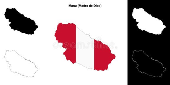 Manu outline map stock vector. Illustration of dios - 371584187