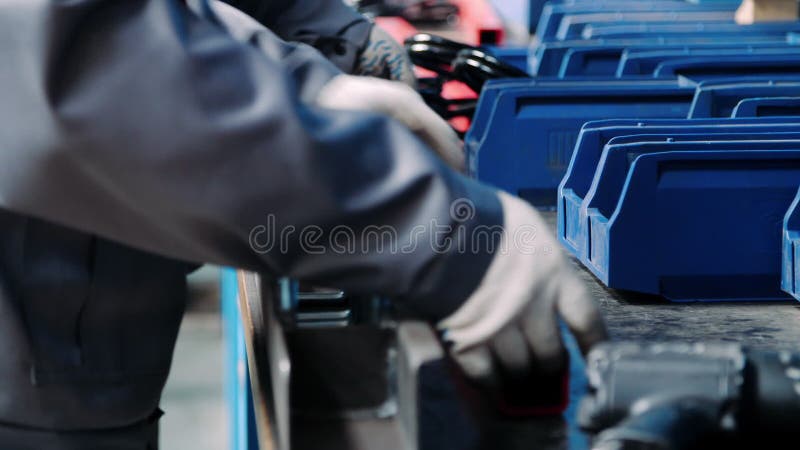 Manual Assembly of Components on a Printed Circuit Board on Conveyor ...