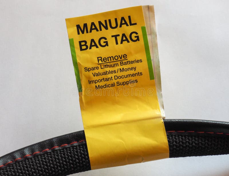 Manual bag tag stock photo. Image of plane, transportation - 93689280