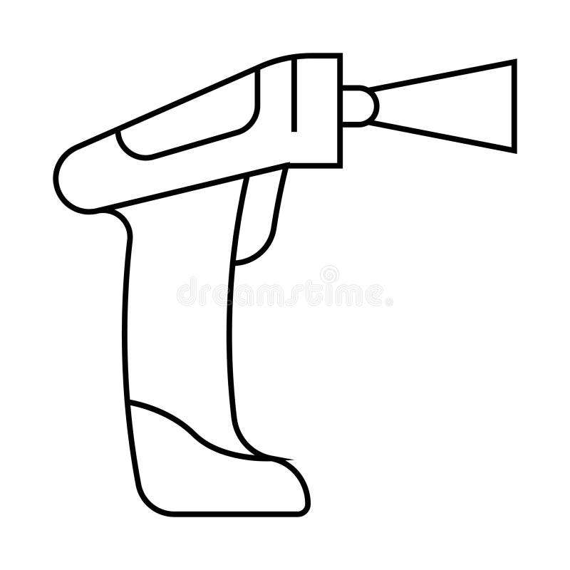 Manual Barcode Scanner Line Icon Vector Illustration Stock Illustration ...