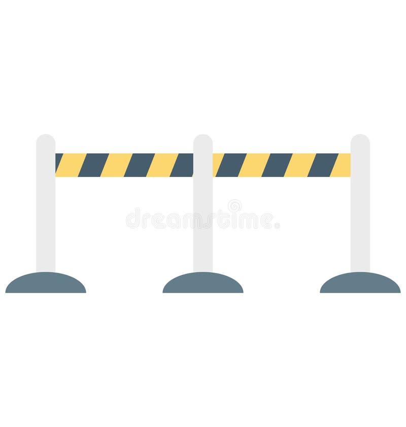 Manual Barrier Color Isolated Vector Icon that Easily Can Be Modified ...