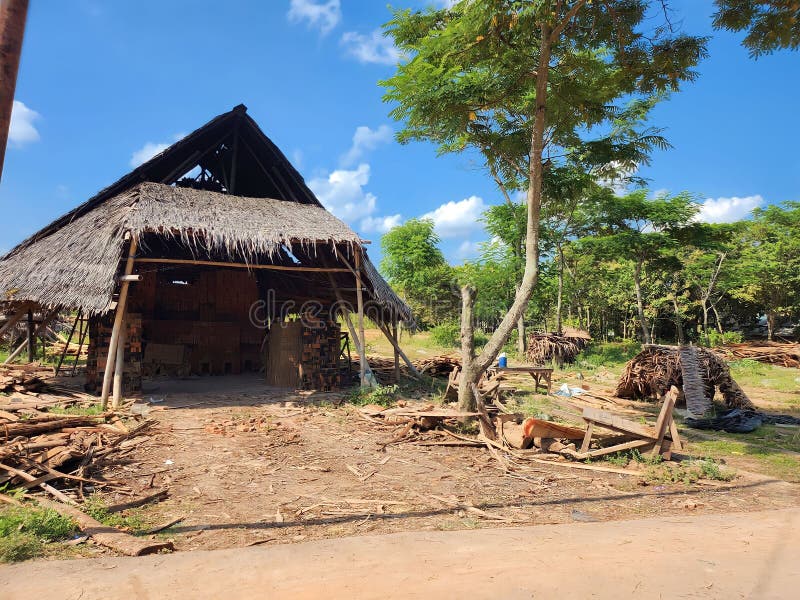 Manual Brick Making Plant for Construction Stock Image - Image of ...