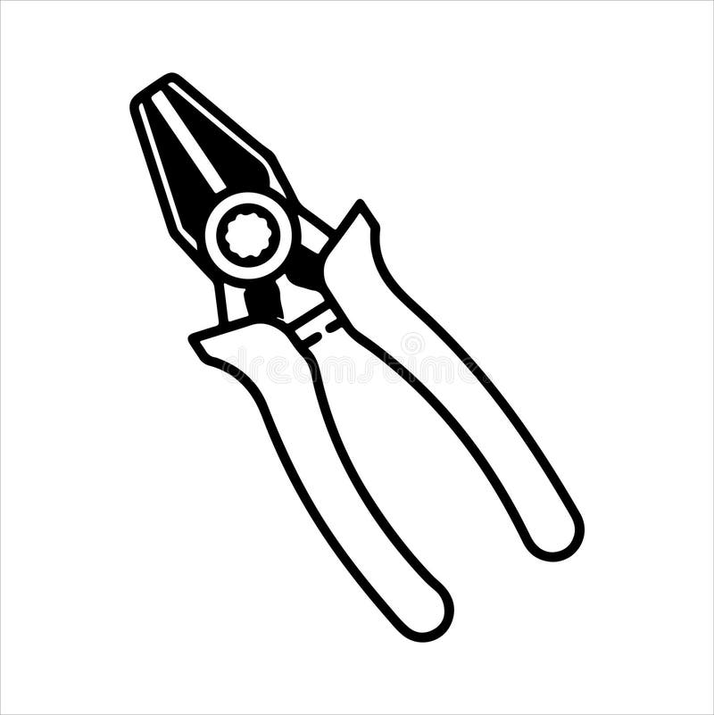 Manual Cable Cutter Silhouette Vector Stock Vector - Illustration of ...