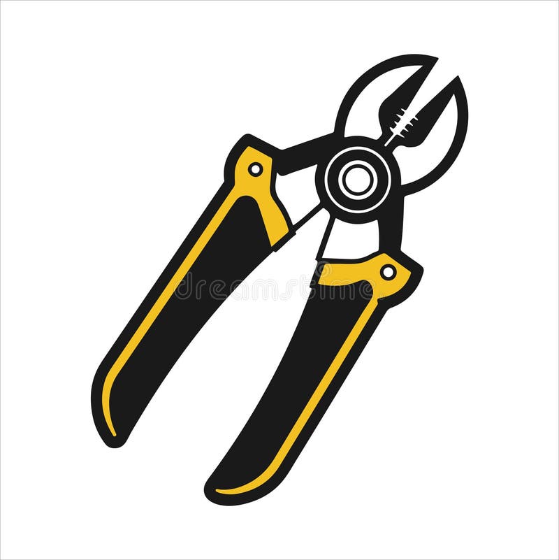 Manual Cable Cutter Silhouette Vector Stock Vector - Illustration of ...