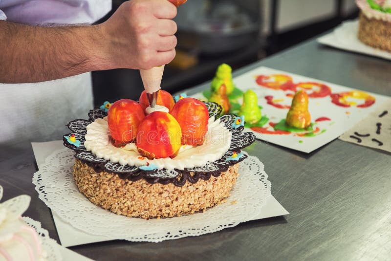 Manual cakes production stock photo. Image of cakes, delicious - 94874368