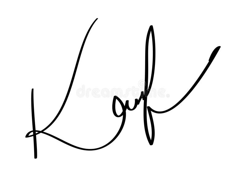 Manual Calligraphy Signature for Documents Stock Vector - Illustration ...