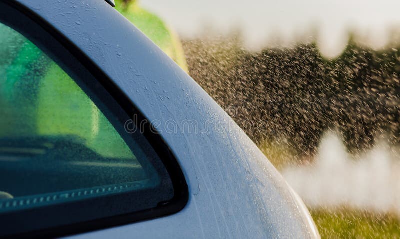 Manual car wash stock photo. Image of machine, horizontal - 219801826
