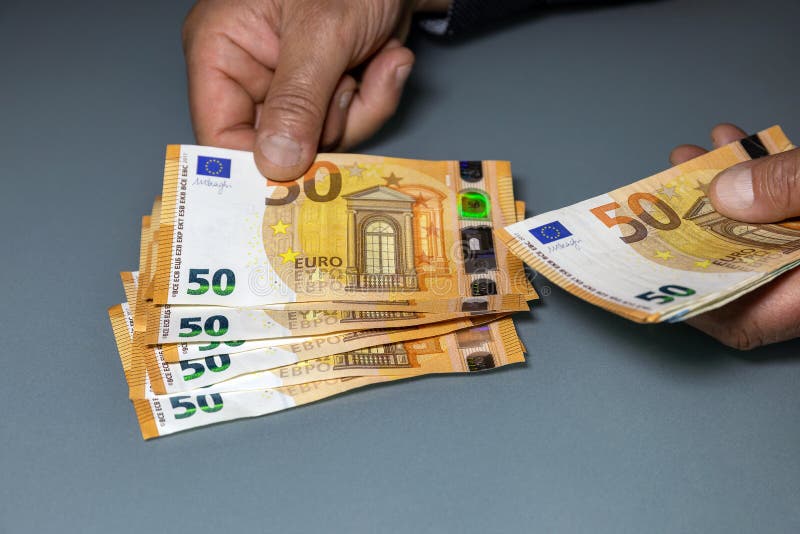 Manual Counting of Euro Banknotes Stock Photo - Image of banknotes ...