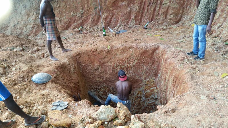 Manual digging water well editorial stock image. Image of site - 97617524