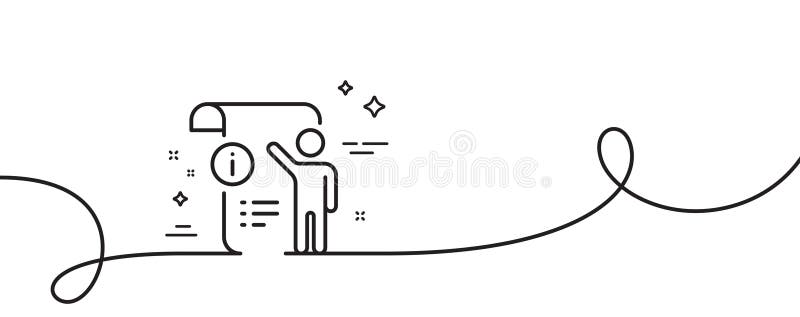 Manual Doc Line Icon Technical Instruction Sign Continuous Line With Curl Vector Stock Vector