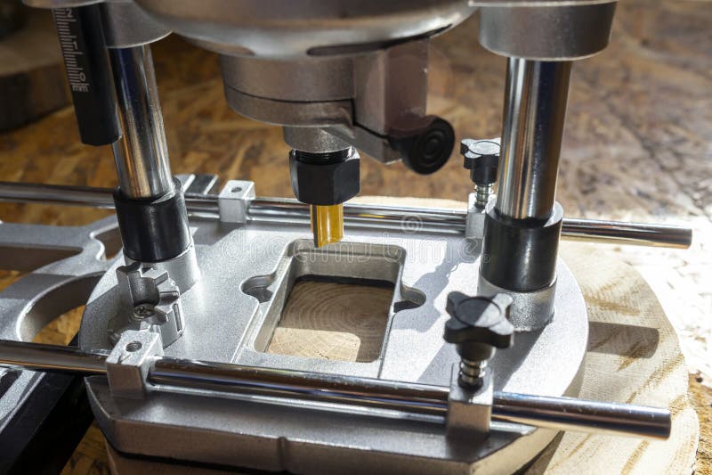 Manual Electric Milling Machine with Straight Cutter Stock Image ...