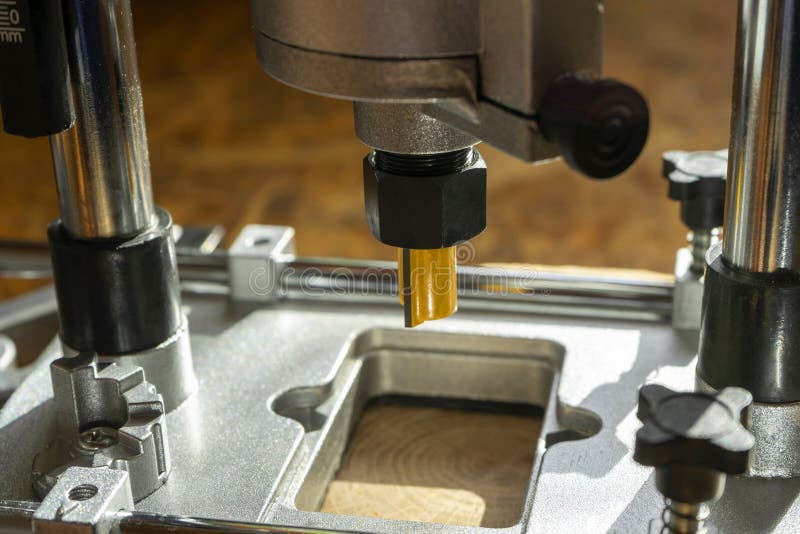 Manual Electric Milling Machine with Straight Cutter Stock Photo ...