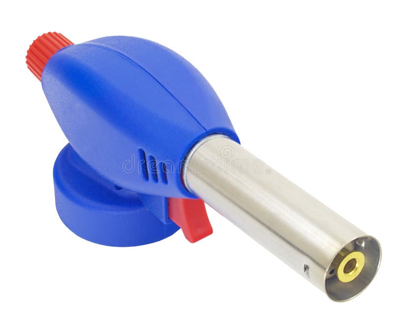 Manual gas burner on white stock image. Image of burning - 247875551