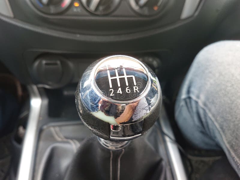 Manual Gearbox in the Car Macro Black Stock Image - Image of control ...