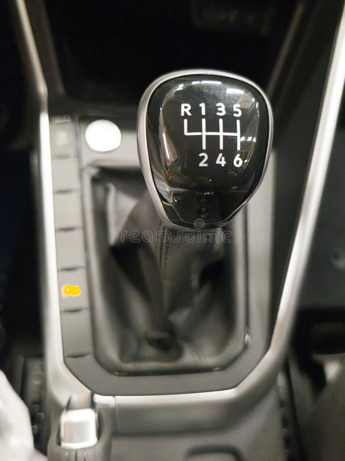 Manual Gearbox Handle in the Car Stock Photo - Image of aluminium ...