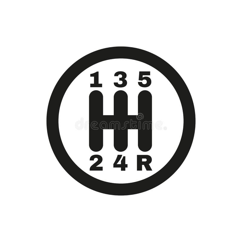 The Manual Gearshift Icon. Car and Transmission Symbol Stock Vector ...