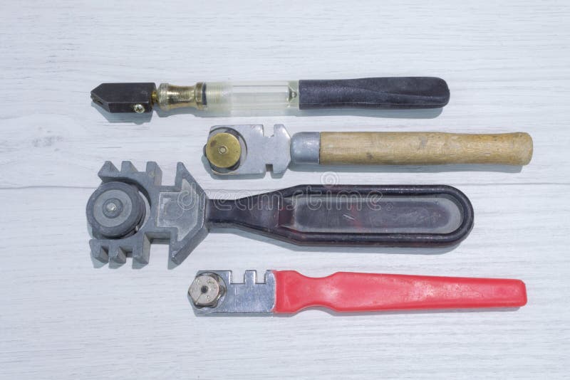 Manual Glass Cutters of Different Shapes and Sizes for Cutting Glass ...