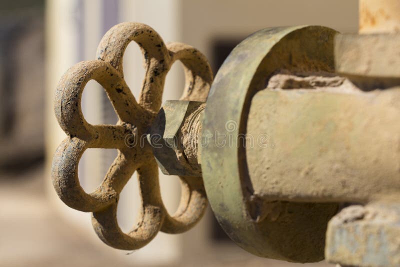 Manual Handwheel in a Control Valve Stock Image - Image of construction ...