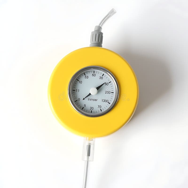 A Manual IV Drip Controller with a Rolling Clamp Displayed on White ...