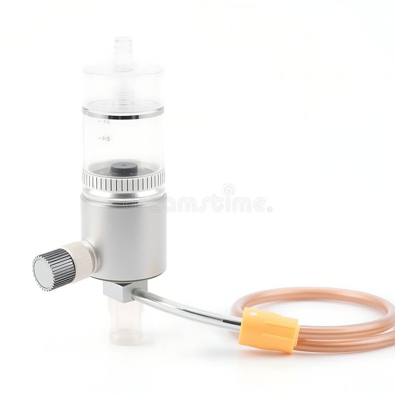 A Manual IV Flow Regulator with an Adjustable Clamp Displayed on a ...