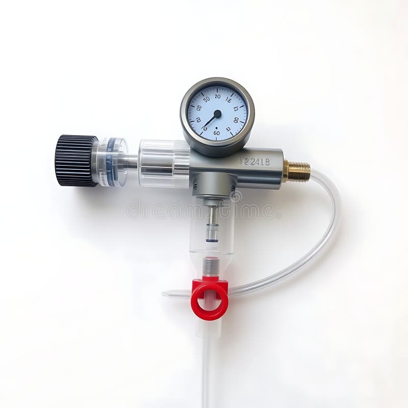 A Manual IV Flow Regulator with an Easy To Use Clamp Placed on a Plain ...
