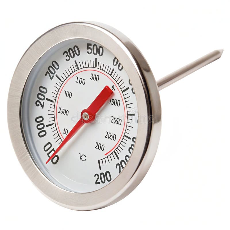 Manual Kitchen Thermometer Isolated on White Background Stock ...