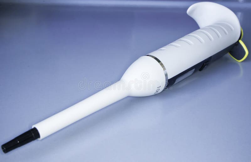 Manual Micropipette 0.1 Ml on a Laboratory Table. Labware Stock Photo ...