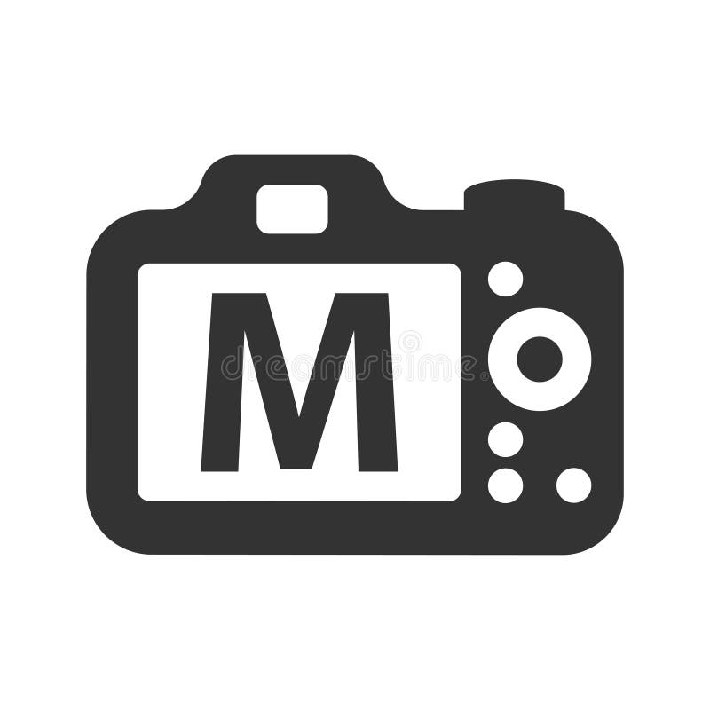 Manual mode icon stock vector. Illustration of vector - 225662696
