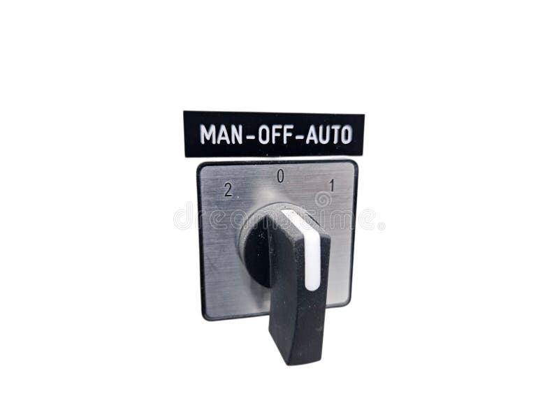 Manual-Off-Auto Switch on Industrial Control Panel Stock Photo - Image ...