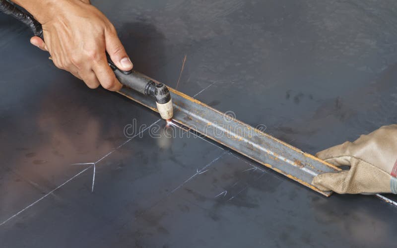 Manual Plasma Cutting Machine. Stock Photo - Image of plasma, brilliant ...