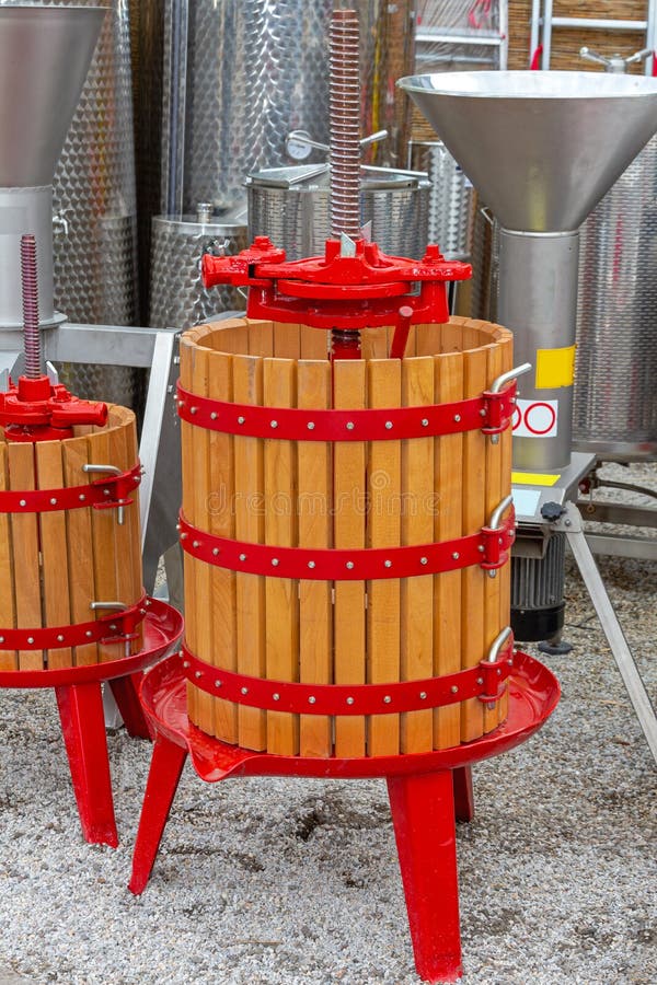 Wine Grape Press Equipment stock photo. Image of industry - 214636228