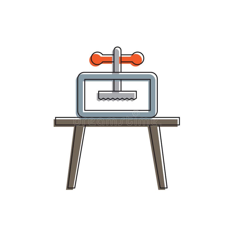 Manual Press Machine Vector Icon Symbol Tools Isolated on White ...