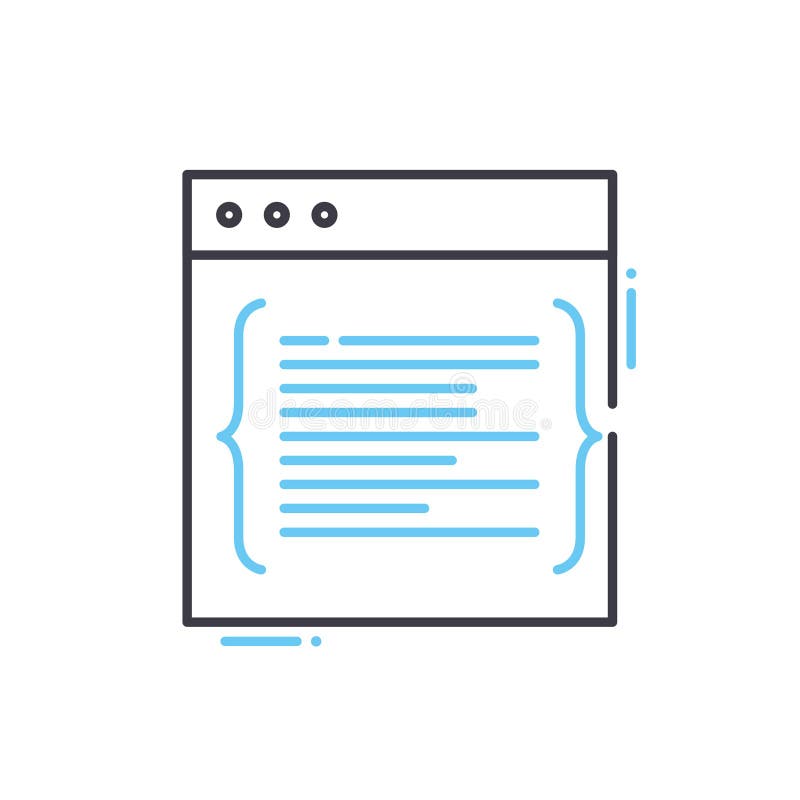 Manual Programming Line Icon, Outline Symbol, Vector Illustration ... Manual Programming Line Icon, Outline Symbol, Vector Illustration ...