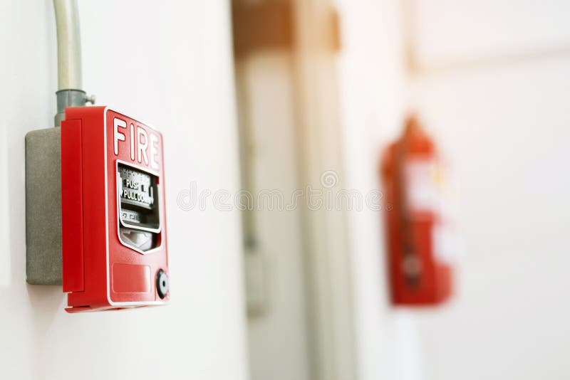 Manual Pull Fire Alarm Switch Safety System Box Stock Photo - Image of ...