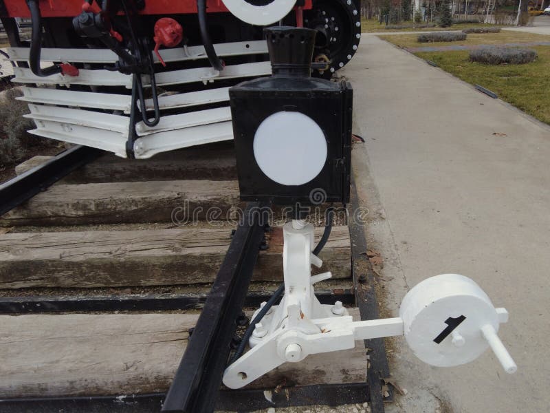 Manual Rail Control Switch (change of Train Direction Stock Photo ...