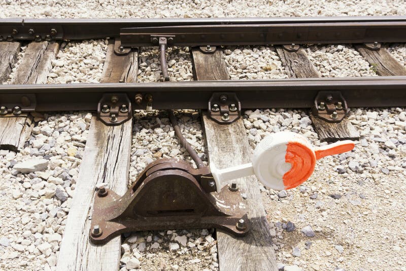 Manual railroad switch stock image. Image of railroad - 78452127