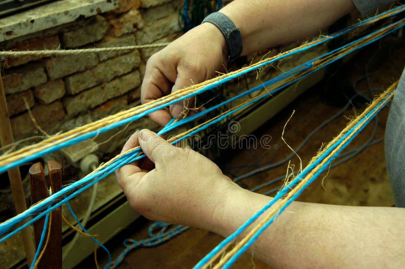Rope making workshop stock photo. Image of workshop, wooden - 46646008