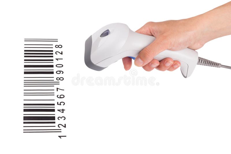 Bluetooth Barcode and QR Code Scanner Stock Photo - Image of logistics ...