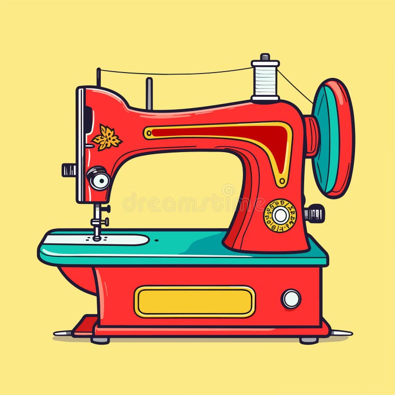 Manual Sew Machine Icon. Simple Vector Illustration of Manual Sew ...