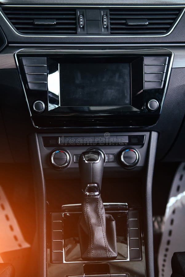 Manual Shift of Modern Car Gear Shifter Stock Image - Image of chrome ...