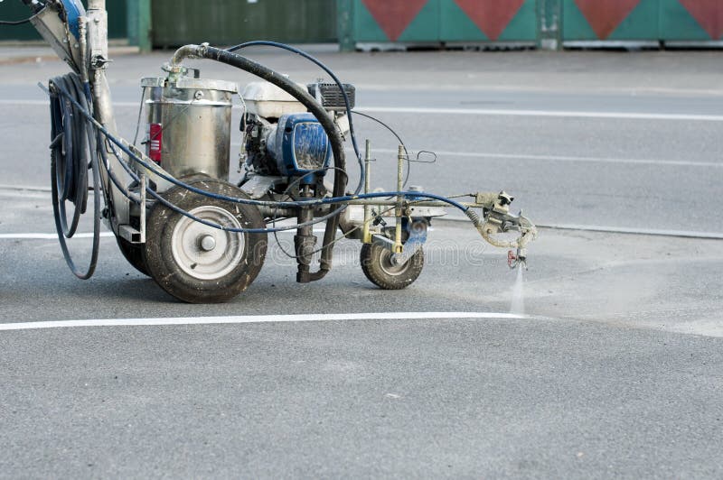 Manual Spray Marking Machine Stock Image - Image of paint, roadworks ...