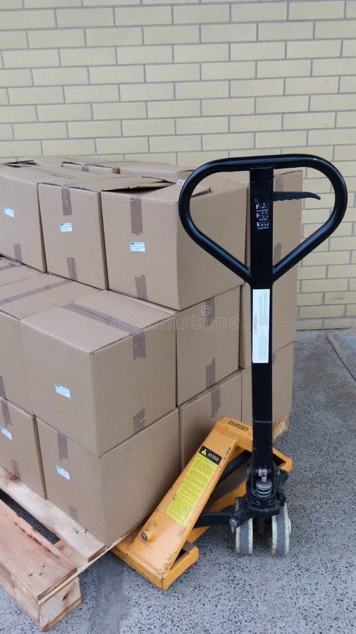 Manual Stacker Transporting Boxes for Distribution Storage Editorial ...