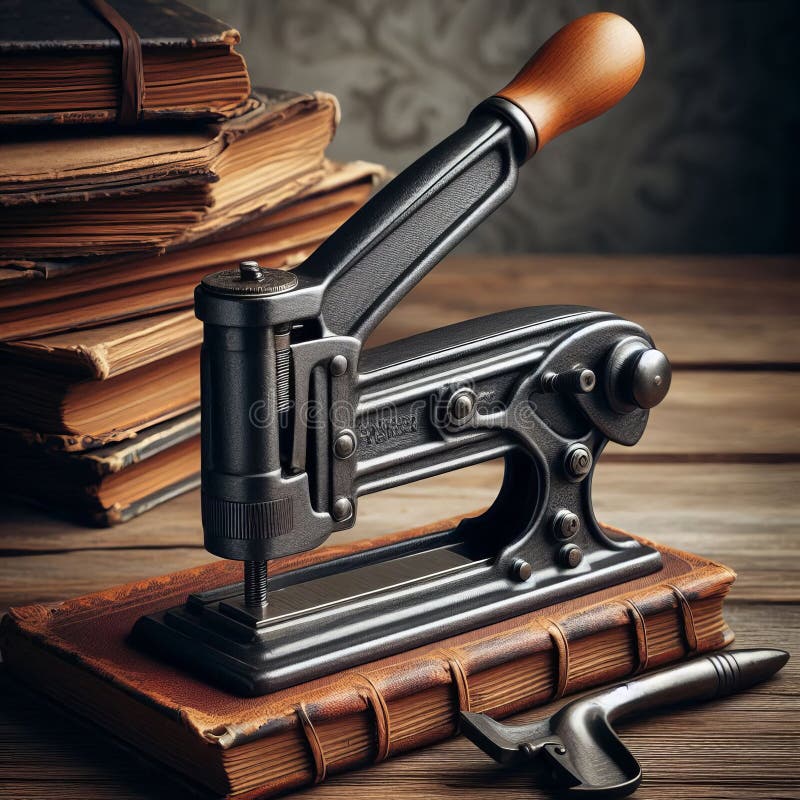 Manual Stapler a Heavy Cast Iron Stapler from the Early Th Centu Stock ...