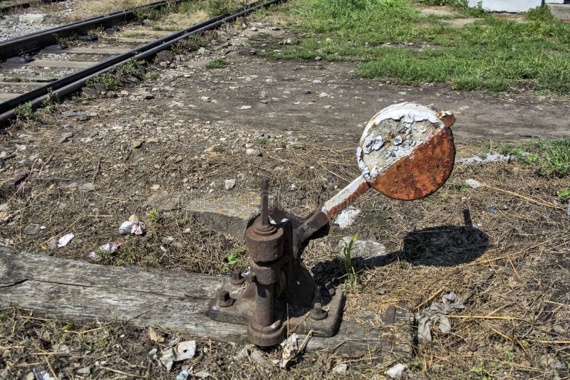 Manual Switch for Rail Tracks Stock Photo - Image of nature, rails ...