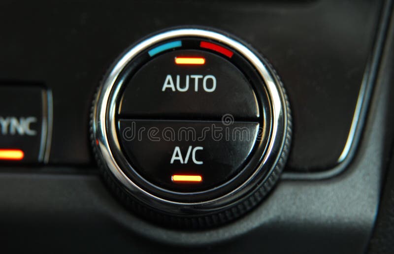 Automatic Car Air Conditioner Stock Image - Image of control, motor ...